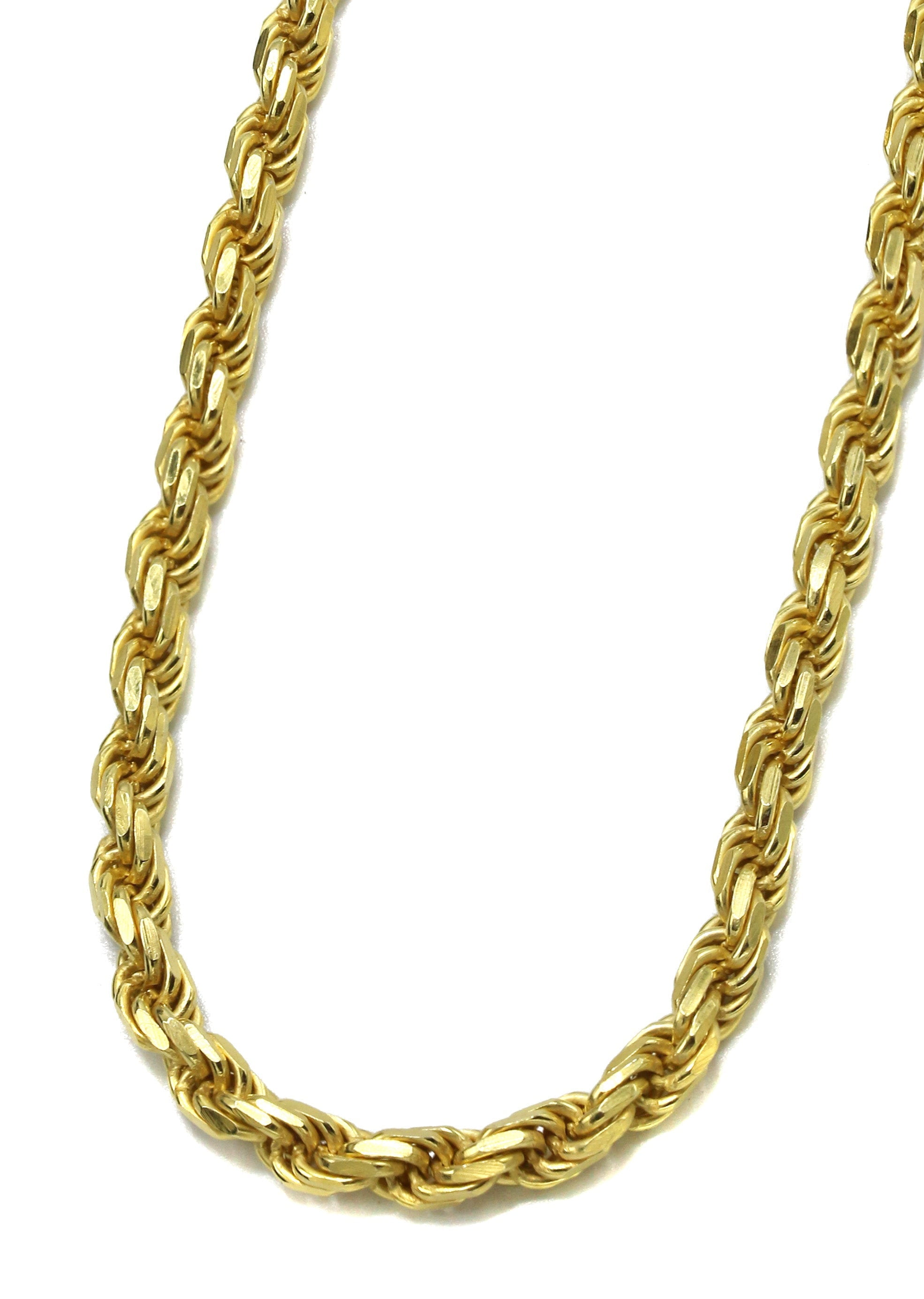 Silver Chain - Mens Gold Chain / Rope Chain - Walmart.com