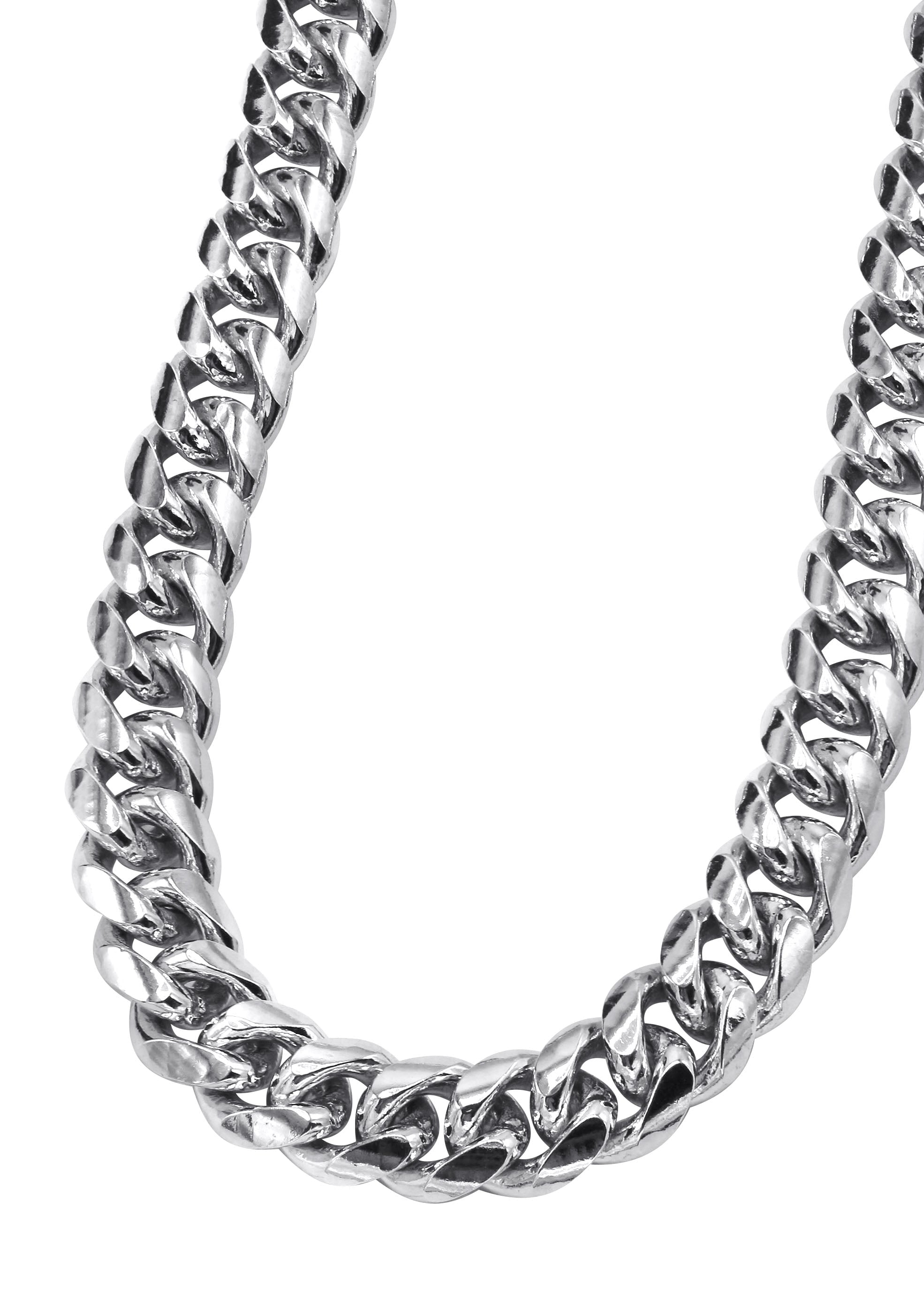 Silver Chain - Mens White Chain / Miami Cuban Link - Walmart.com