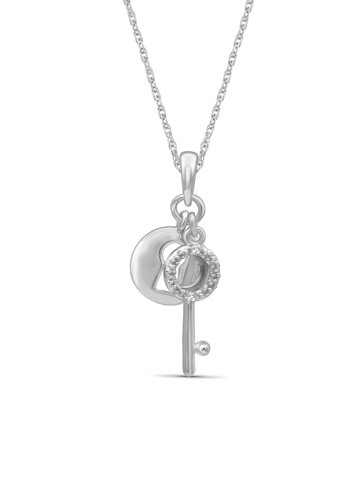 Silver Chain Necklace for Women – .925 Sterling Silver Key Necklace ...