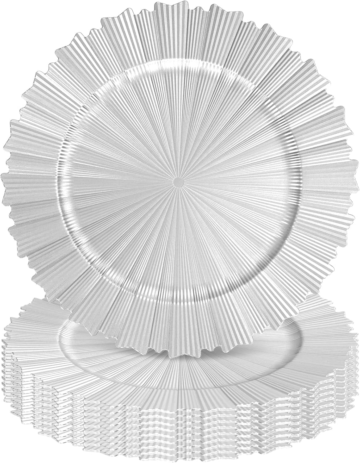 Silver Charger Plates Bulk - Elegant Silver Chargers for Dinner Plates ...