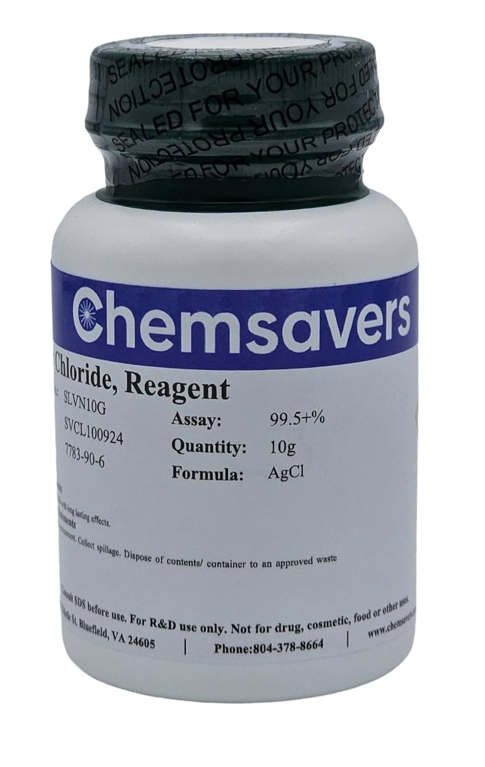 Silver Chloride, Reagent, 99.5+%, 10g - Walmart.com