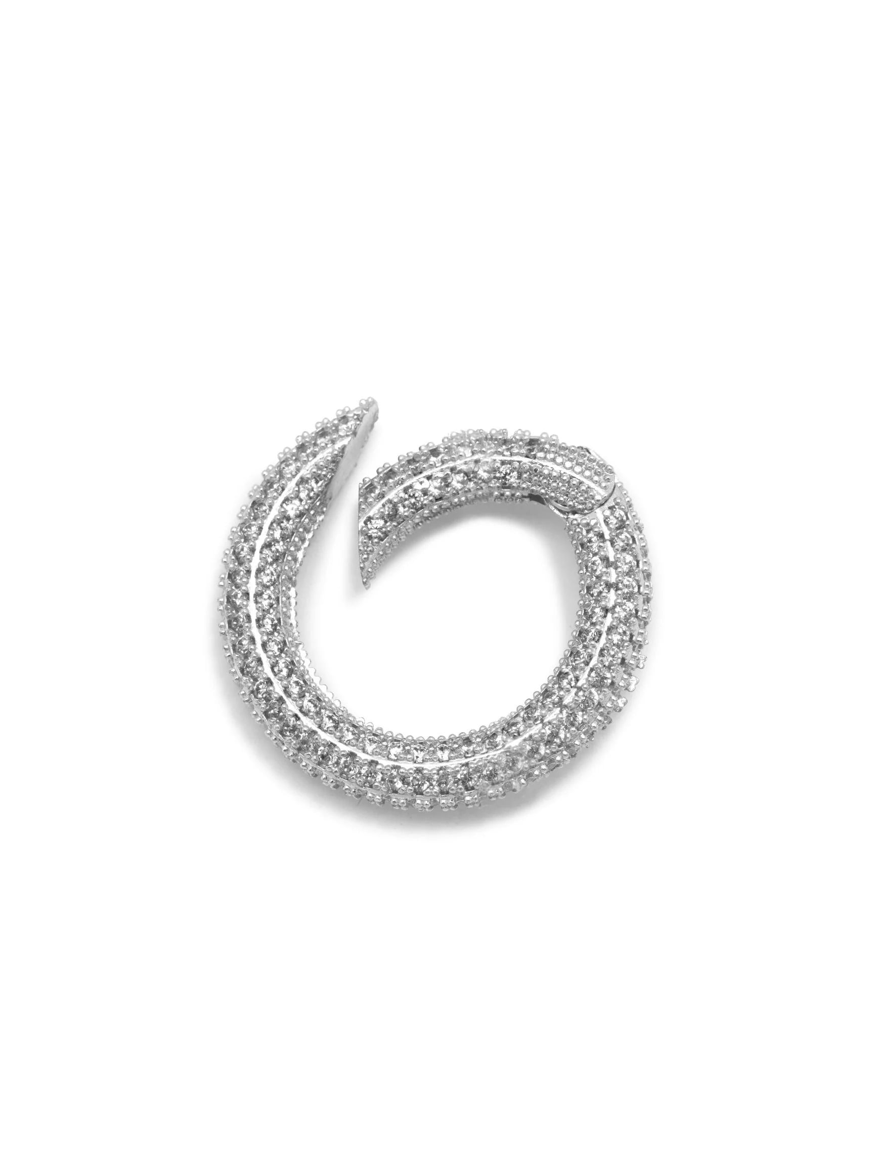 Silver Circular Pavé Clicker Clasp - Walmart.com