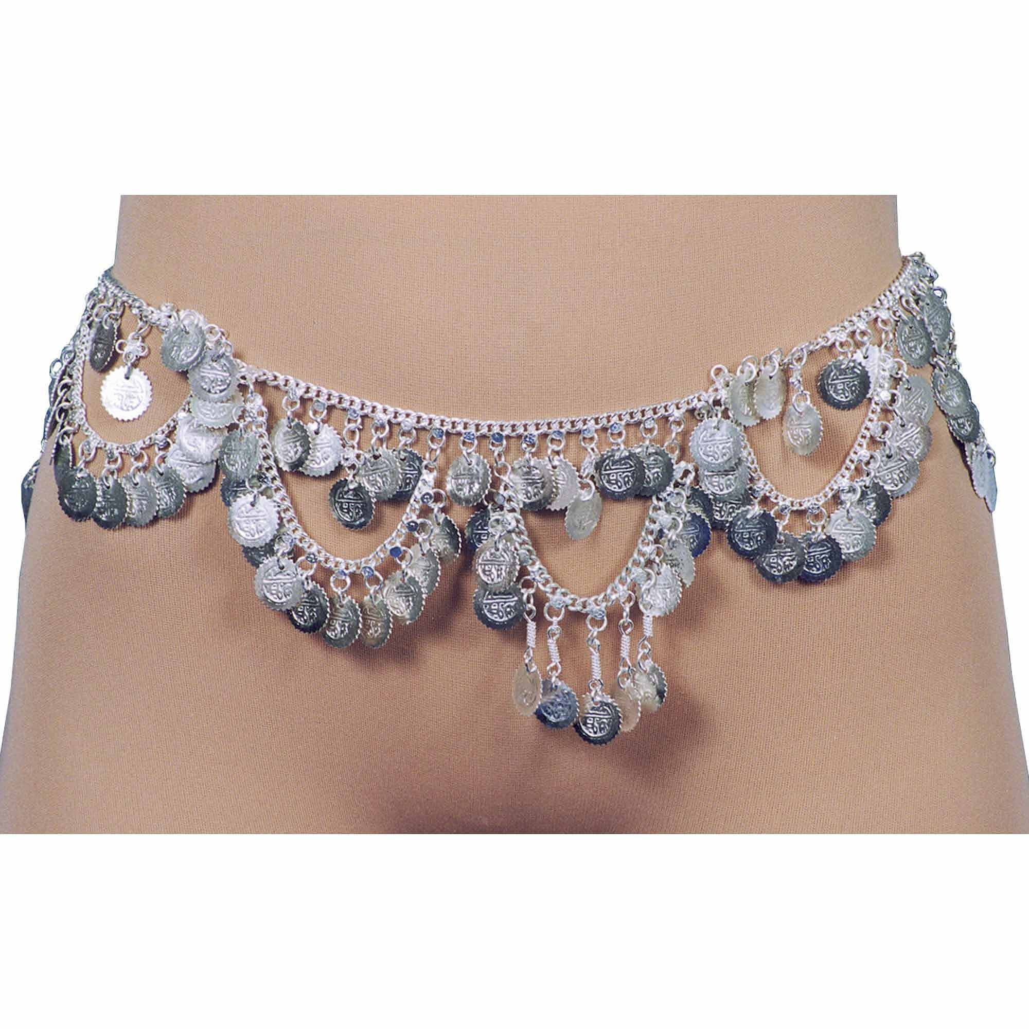 Silver Coin Belt Adult Halloween Accessory - Walmart.com