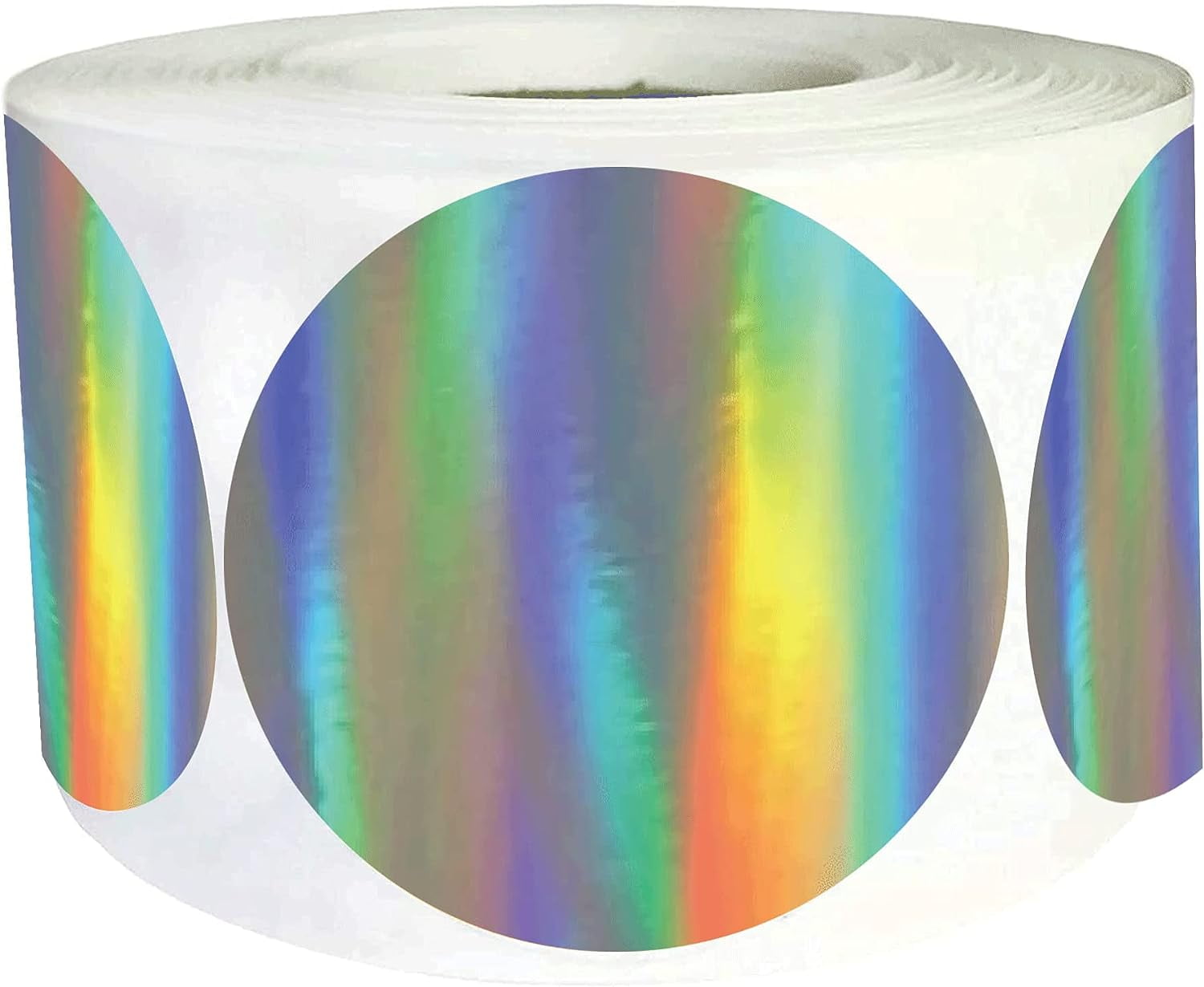 Silver Color Coding Labels 2 Inch Silver Round Circle Dots Wall Sticker ...