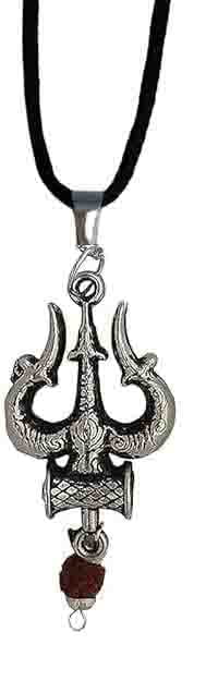 Silver Color Heavy Trishul Mahadeva, Shiva Symbols, Bholenath, Pendant ...