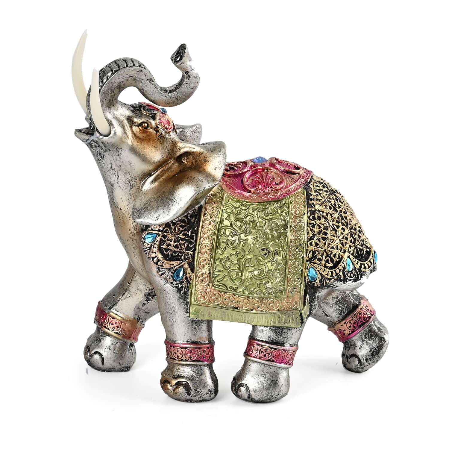 Silver Color Resin Elephant Statue - Walmart.com