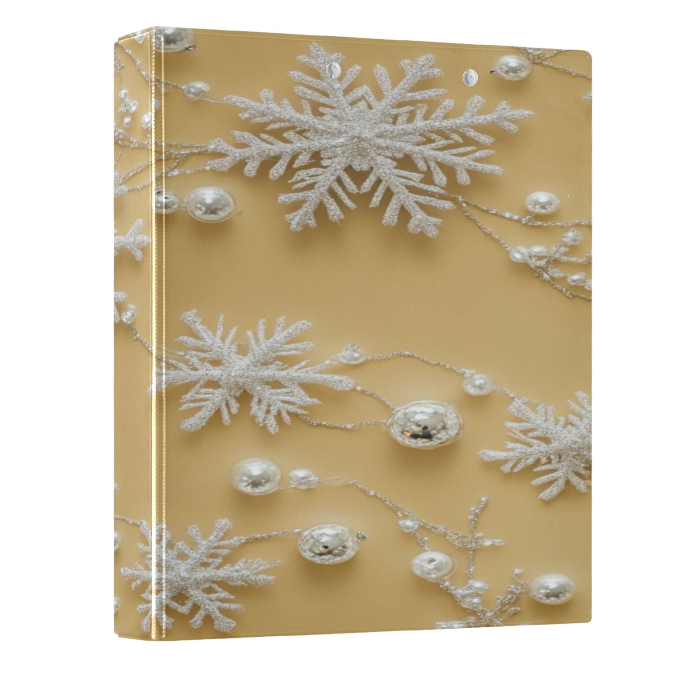 Silver Color Snowflakes 3 Ring Hardcover Binders 1.5in Round Rings for ...