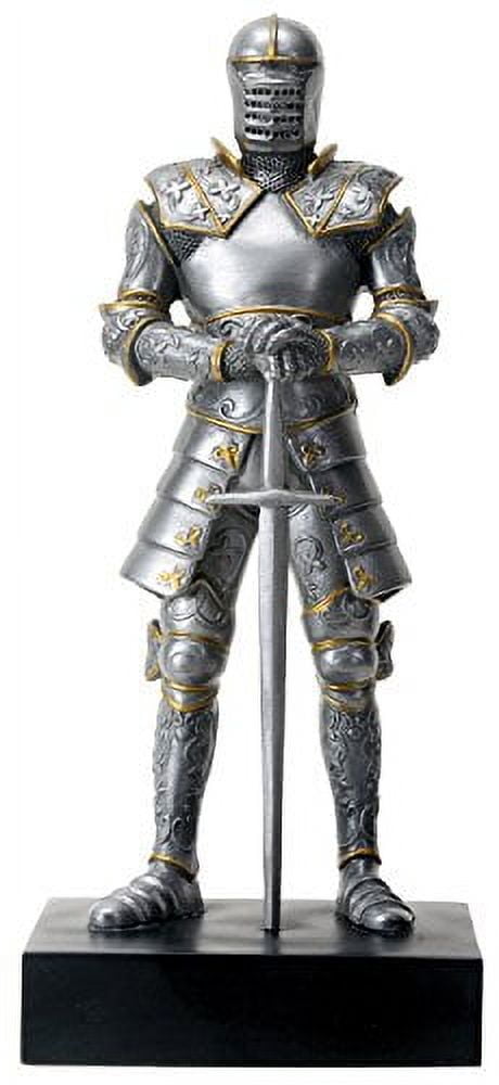Silver Colored Knight Design Standing Statue in Full - Walmart.com