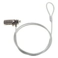 Silver Combination Lock Security Cable 4 Digit Password Security Lock ...