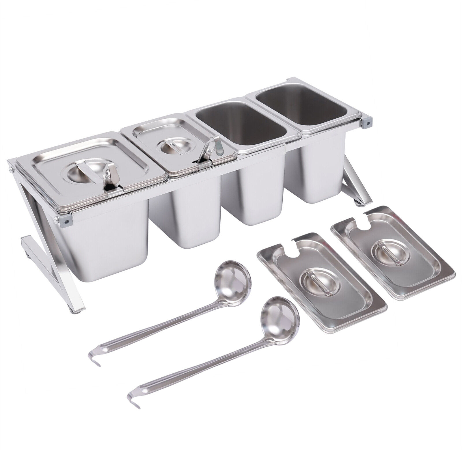 Silver Commercial Seasoning Spice Rack Expandable Spice Rack Stainless ...