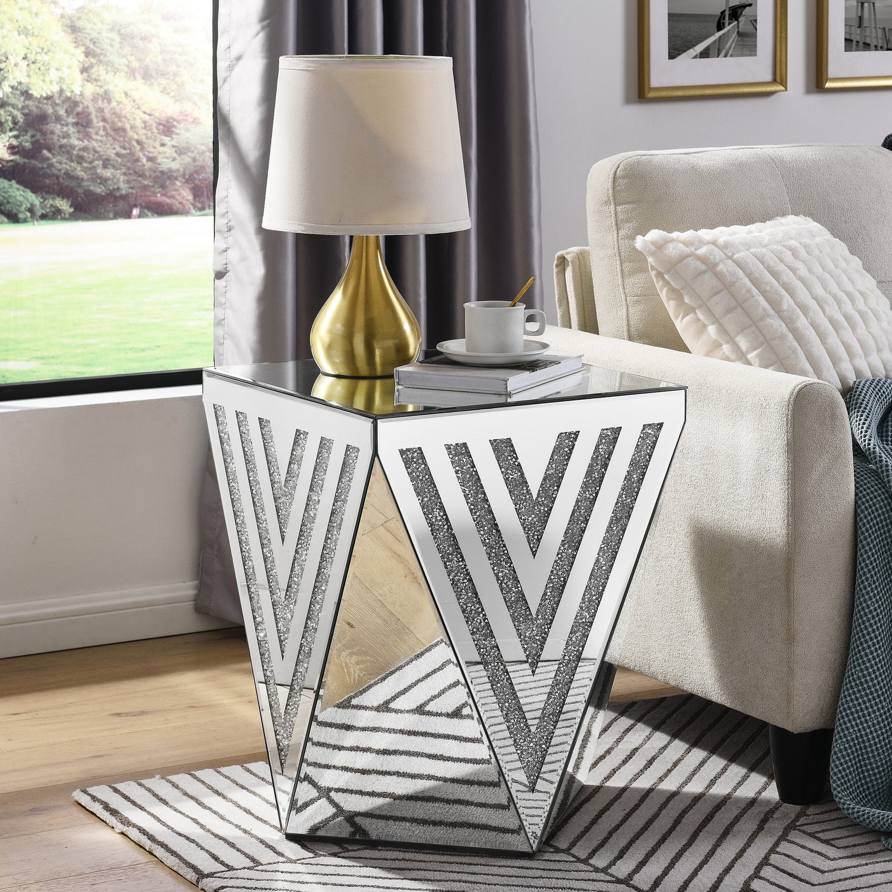 Silver Console Table - Light Reflection for Brightness - Various Home ...