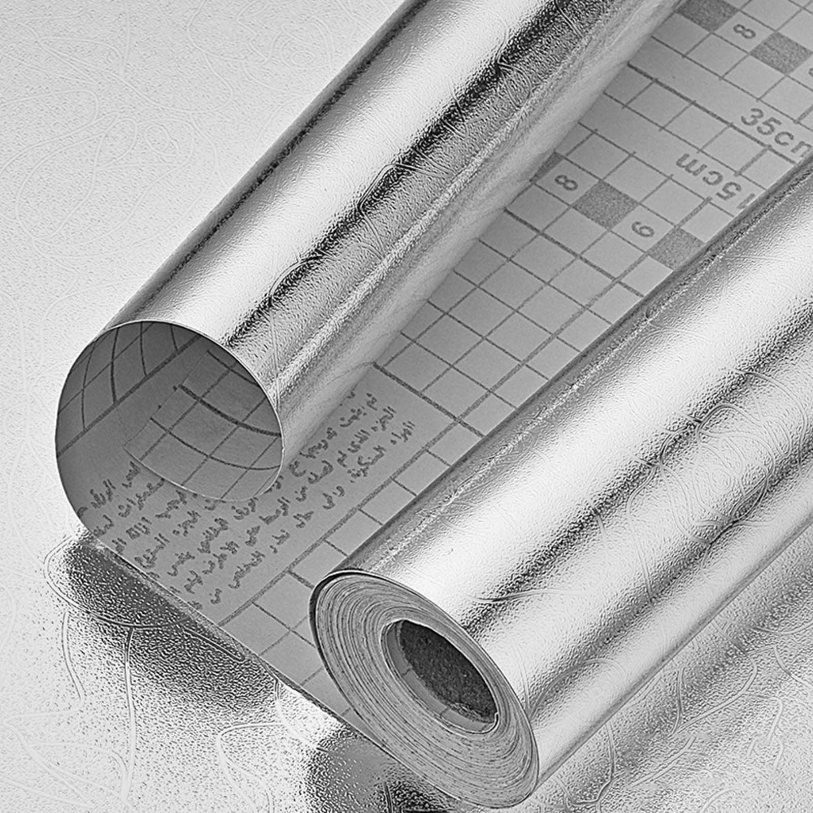 Silver Contact Paper Peel and Stick Wallpaper 12inch x 118inch Metallic ...