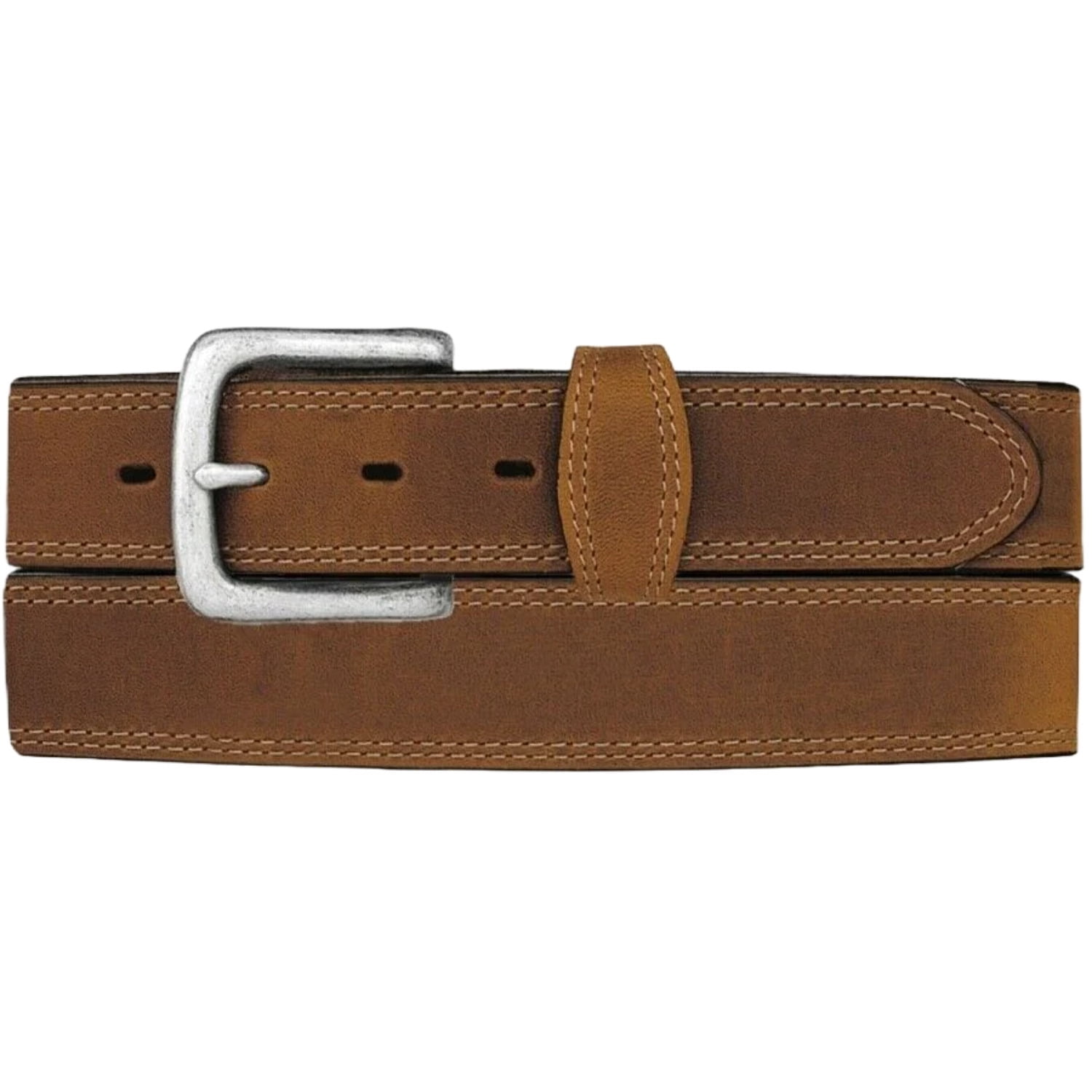 Silver Creek Men's Brown Basic Double Stitch Belt 51809 - Walmart.com