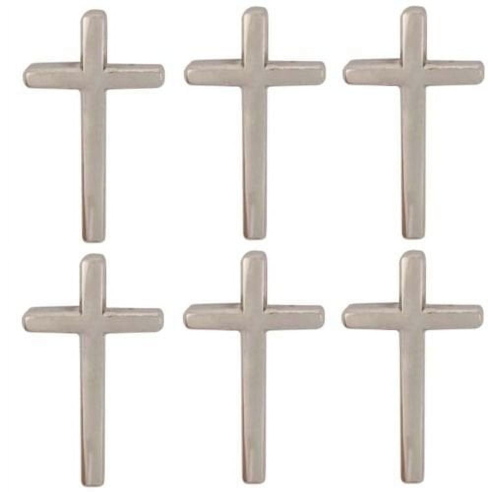 Silver Cross Lapel Pin 12 Pins Christian - Walmart.com