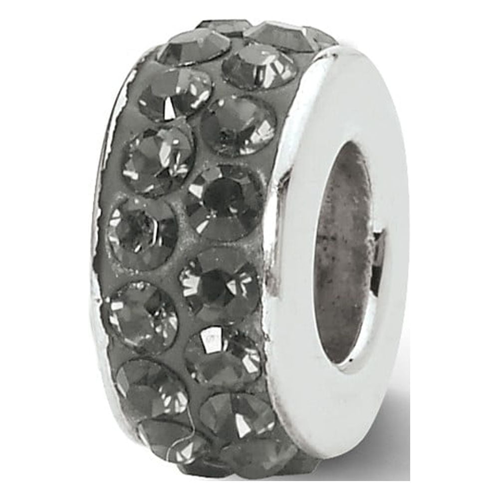 Silver Crystals from Swarovski Charm Double Row Sterling Silver ...
