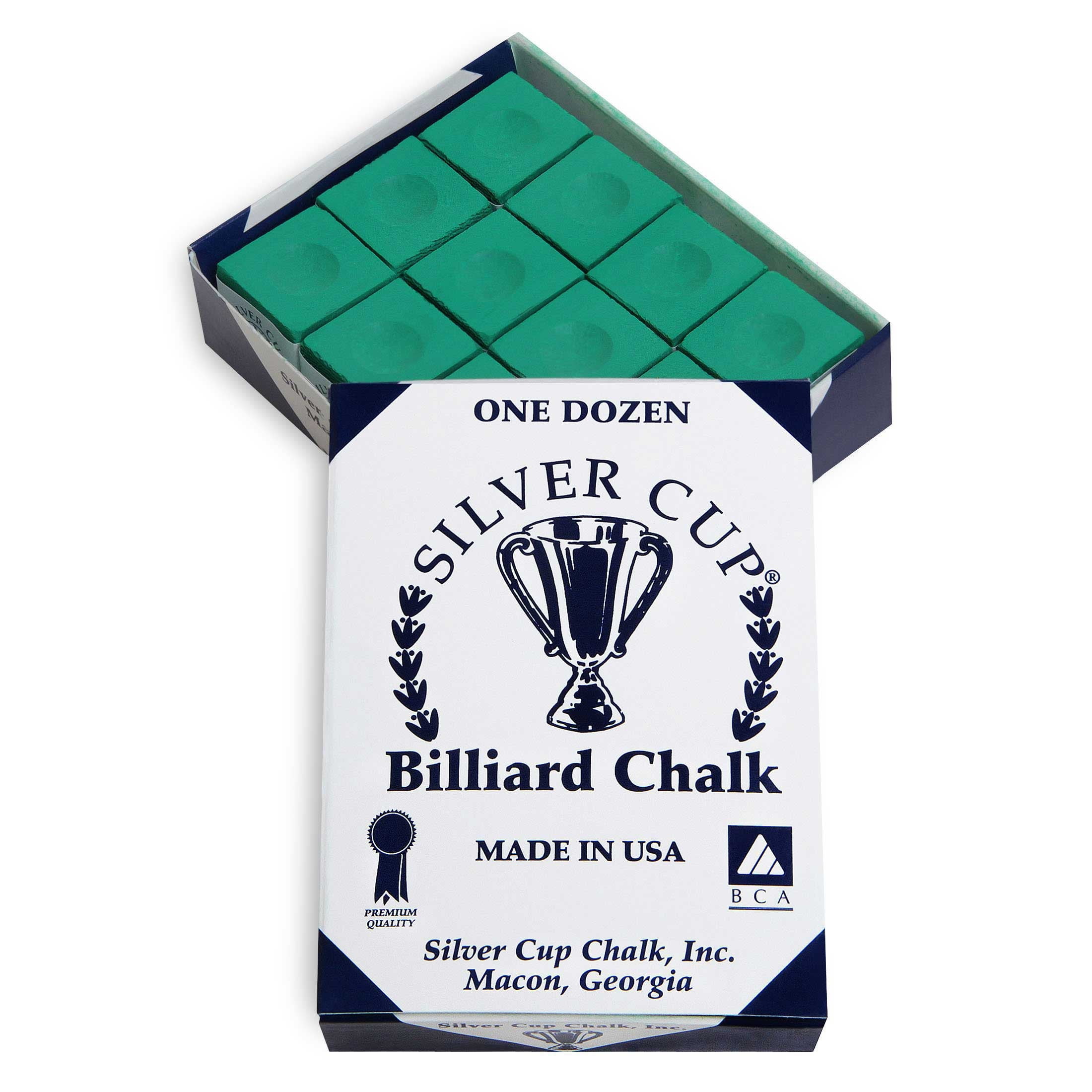 Silver Cup Billiard Pool Cue Chalk One dozen 12 pcs - Walmart.com
