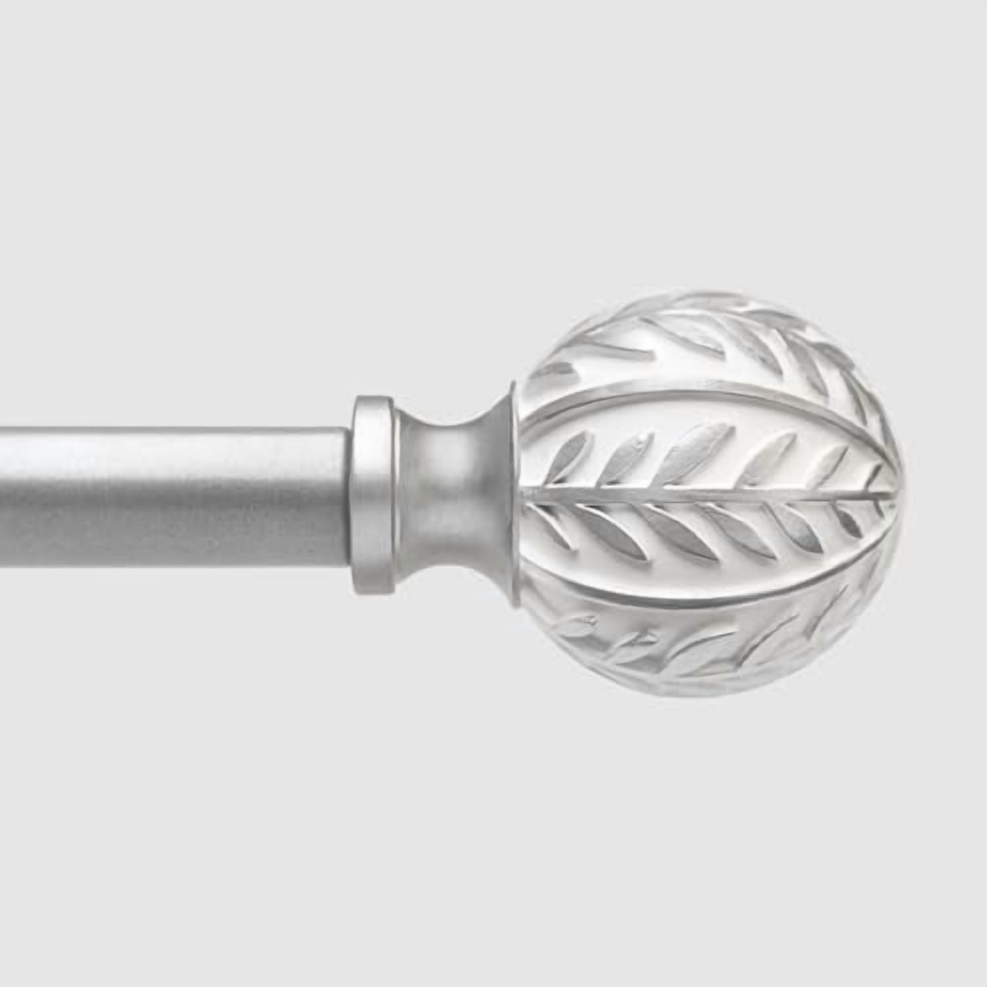 Silver Curtain Rods for Windows 28 to 48 inch,1" Adjustable Heavy Duty ...