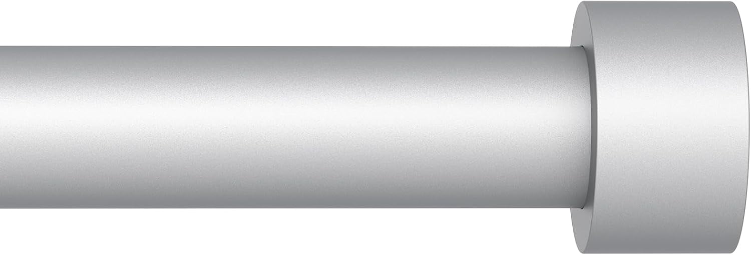 Silver Curtain Rods for Windows 28 to 60 Inch,5/8 Inch Diameter Heavy ...