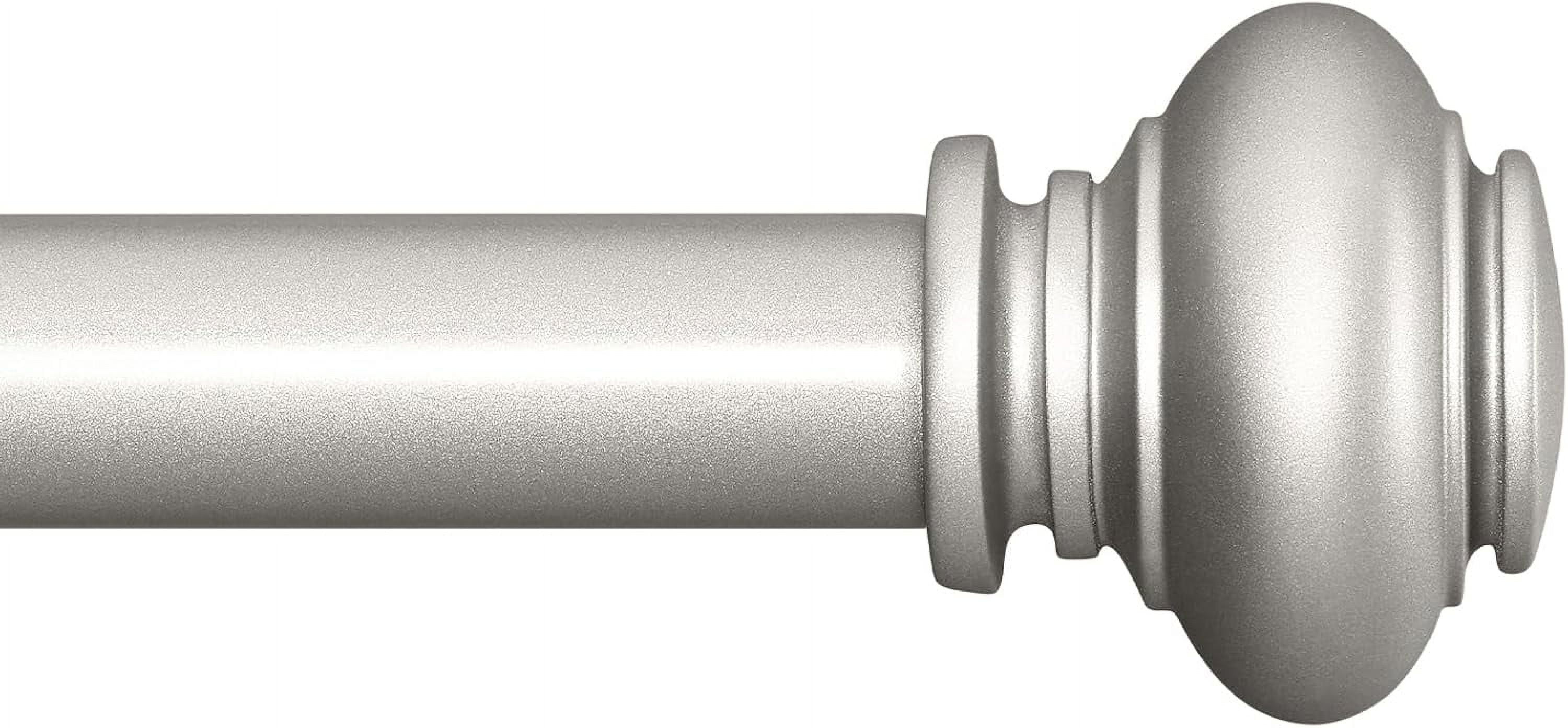 Silver Curtain Rods for Windows 72 to 144 Inches Adjustable Decorative ...