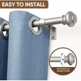 Silver Curtain Rods for Windows 72 to 144 Inches Adjustable Decorative ...
