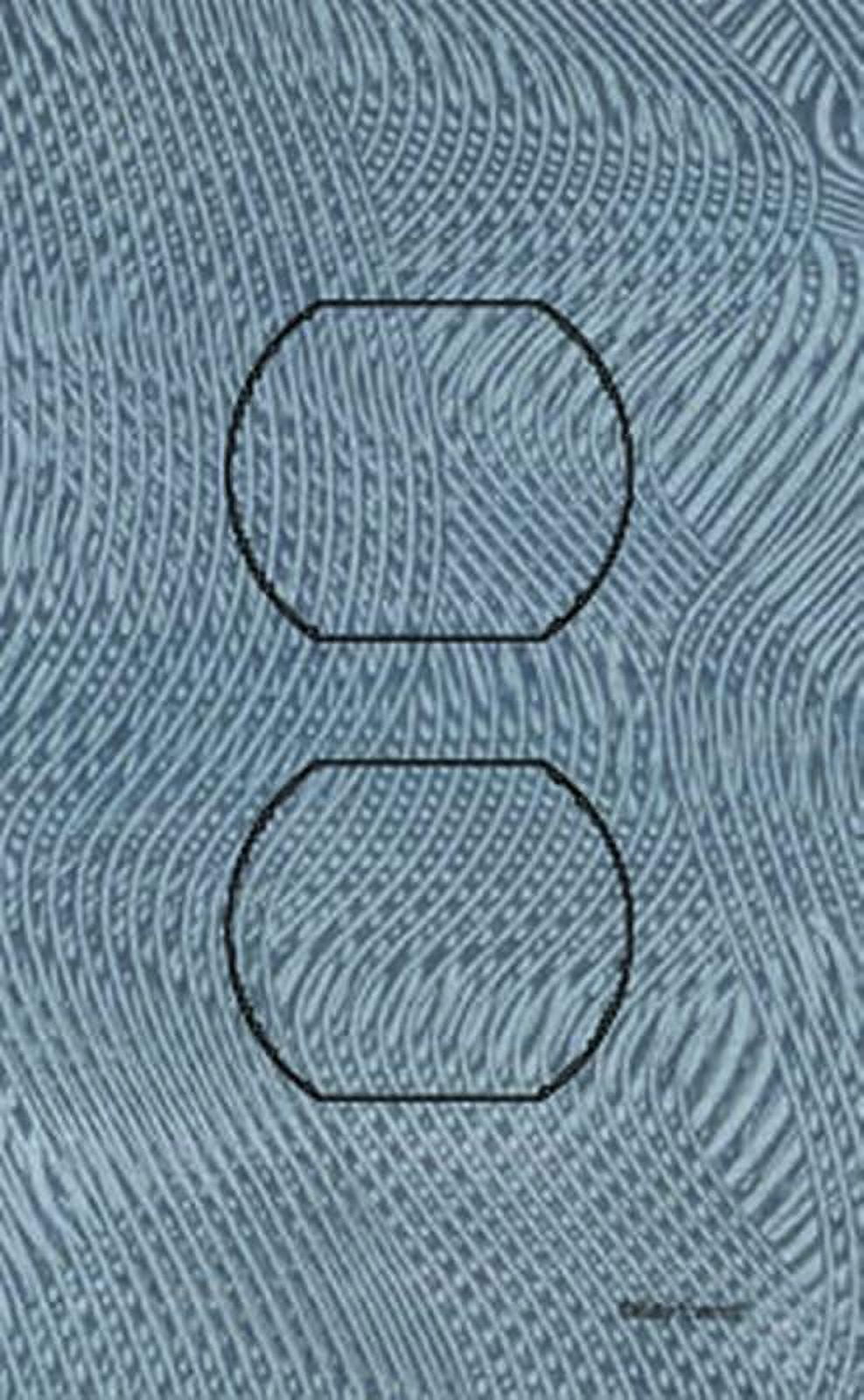 Silver-Dark Grey Comb Single Duplex SwitchStix Peel and Stick Art Deco ...