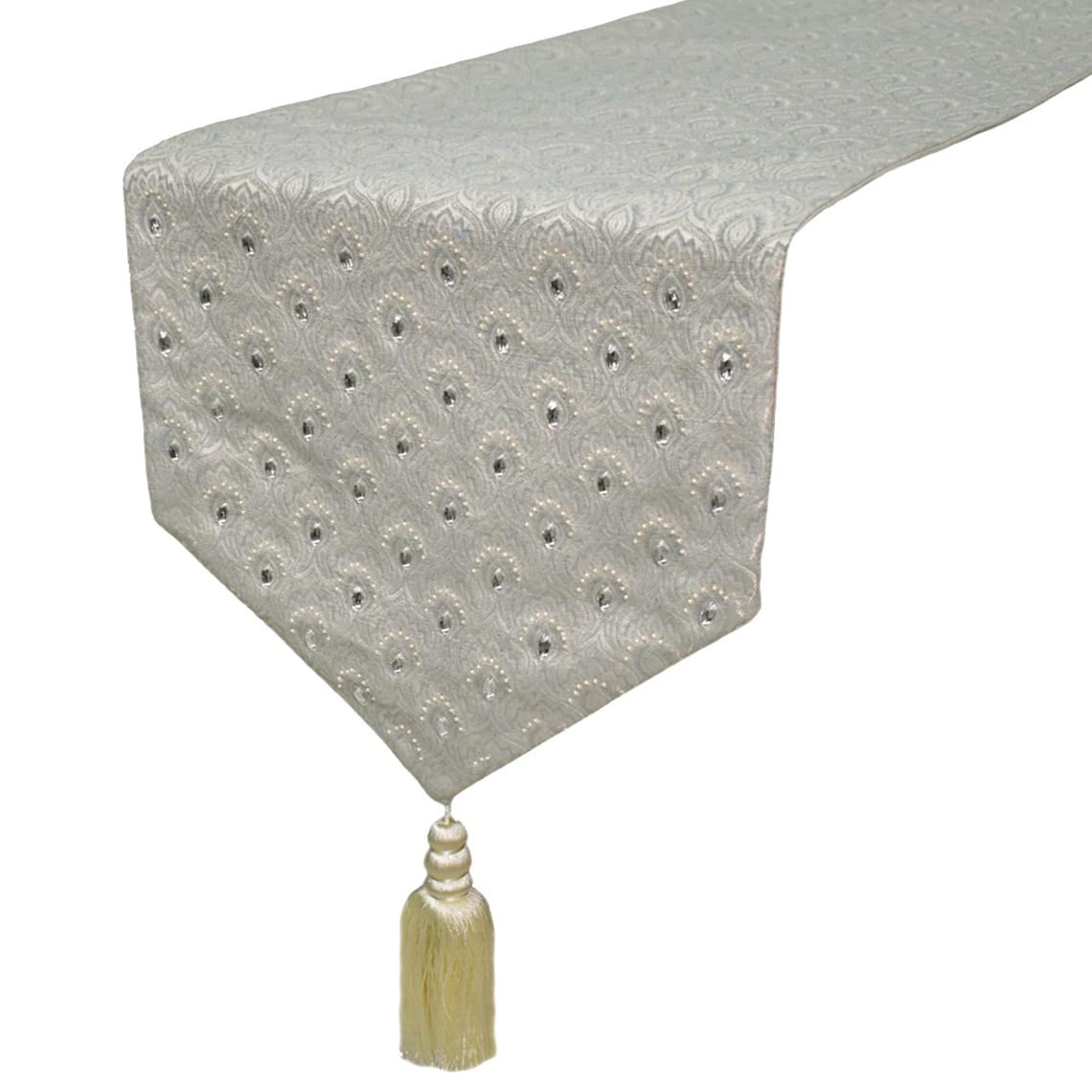 Silver Decorative 6 - 8 Seater Table Runner 14 x 90 inch | Contemporary ...