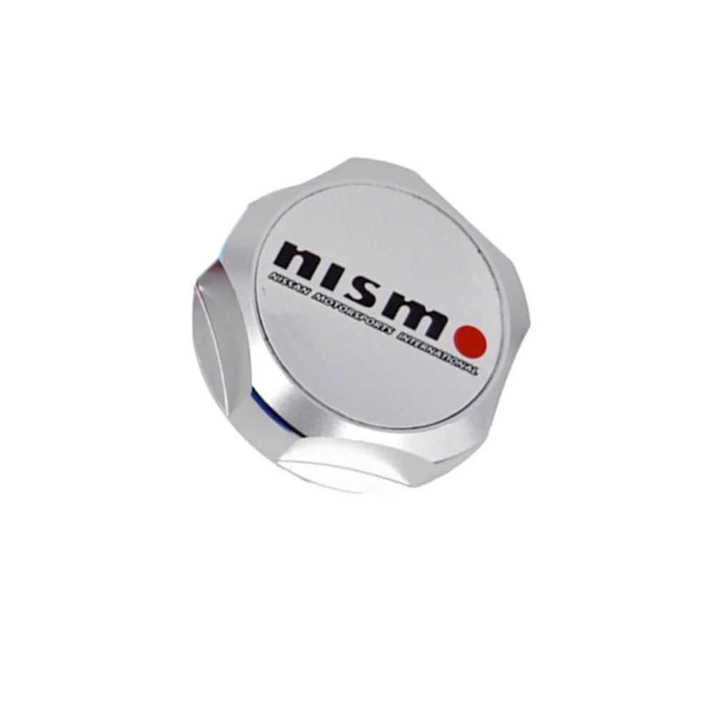 Silver-Decorative Car Oil Cap, Racing Cover, Chrome Nismo Racing ...