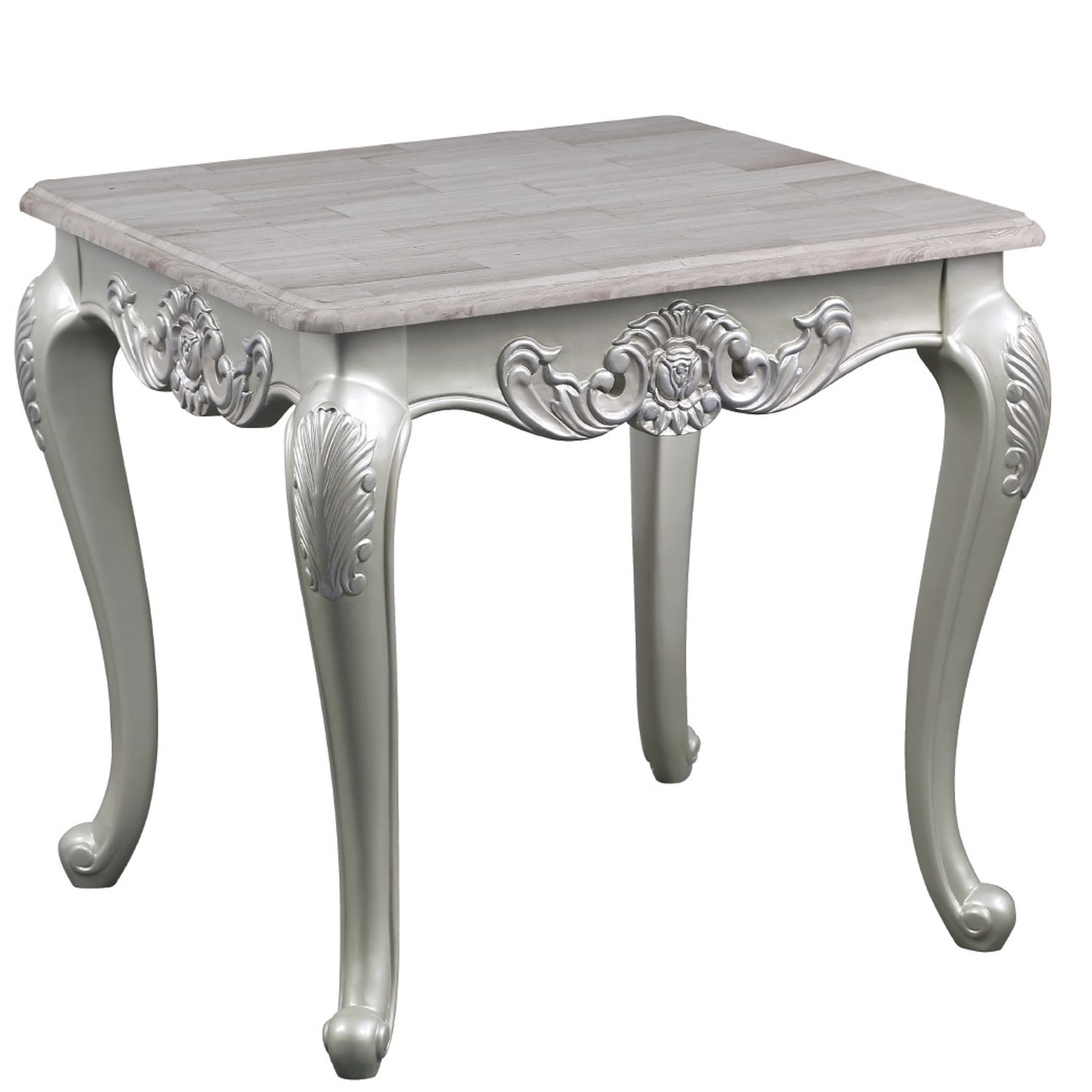 Silver Detailing + Wood End Table - Living Room Decor, Add a Touch of ...