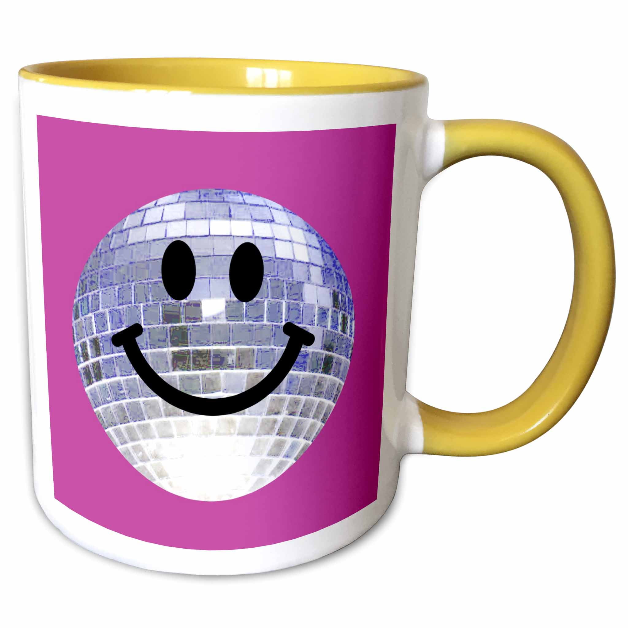 Silver Disco Ball smiling Face - seventies 70s style Discoball Dance ...