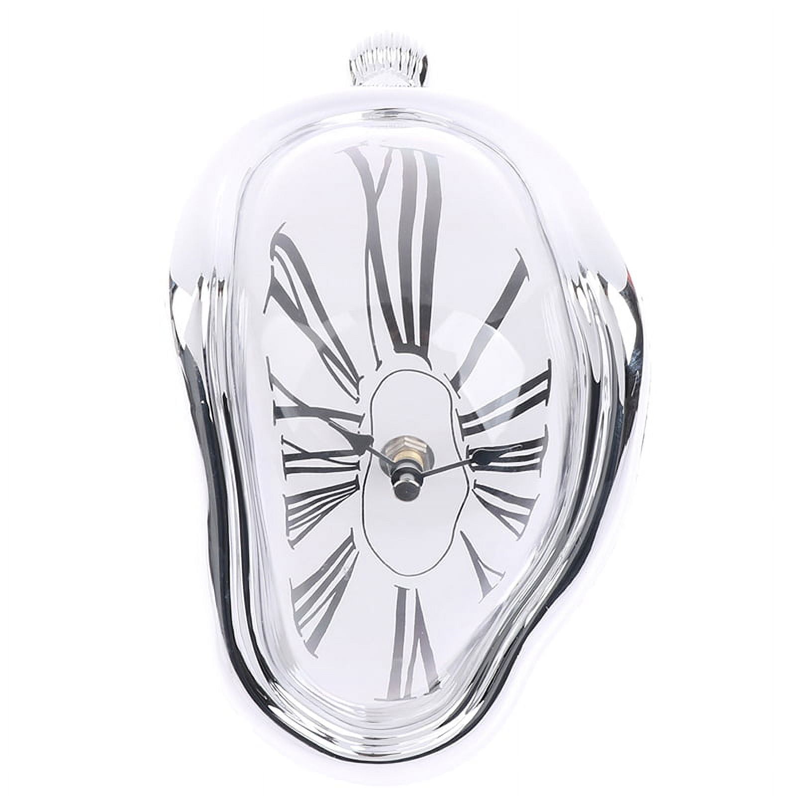 (Silver) Distorted Wall Clocks Surrealist Salvador Dali Style Wall ...