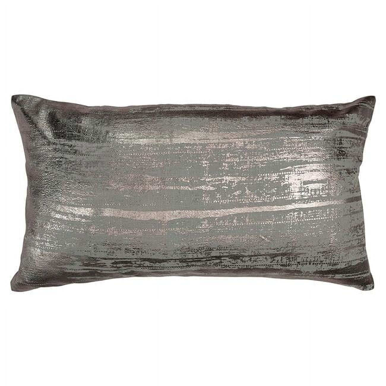 Silver Distressed Brush Stroke Lumbar Pillow - Walmart.com