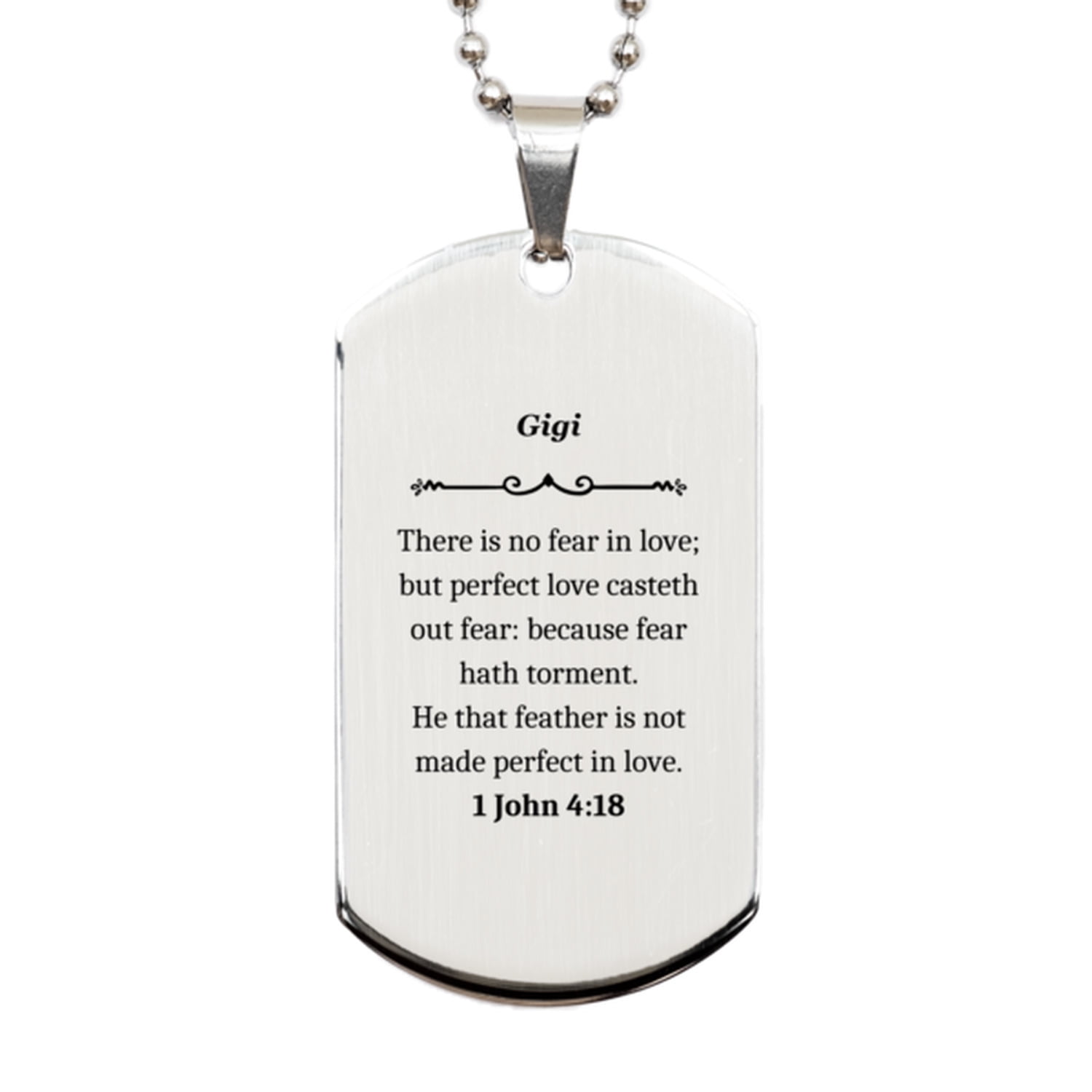 Silver Dog Tag Gigi Inspirational Engraved Necklace for Veterans Day ...