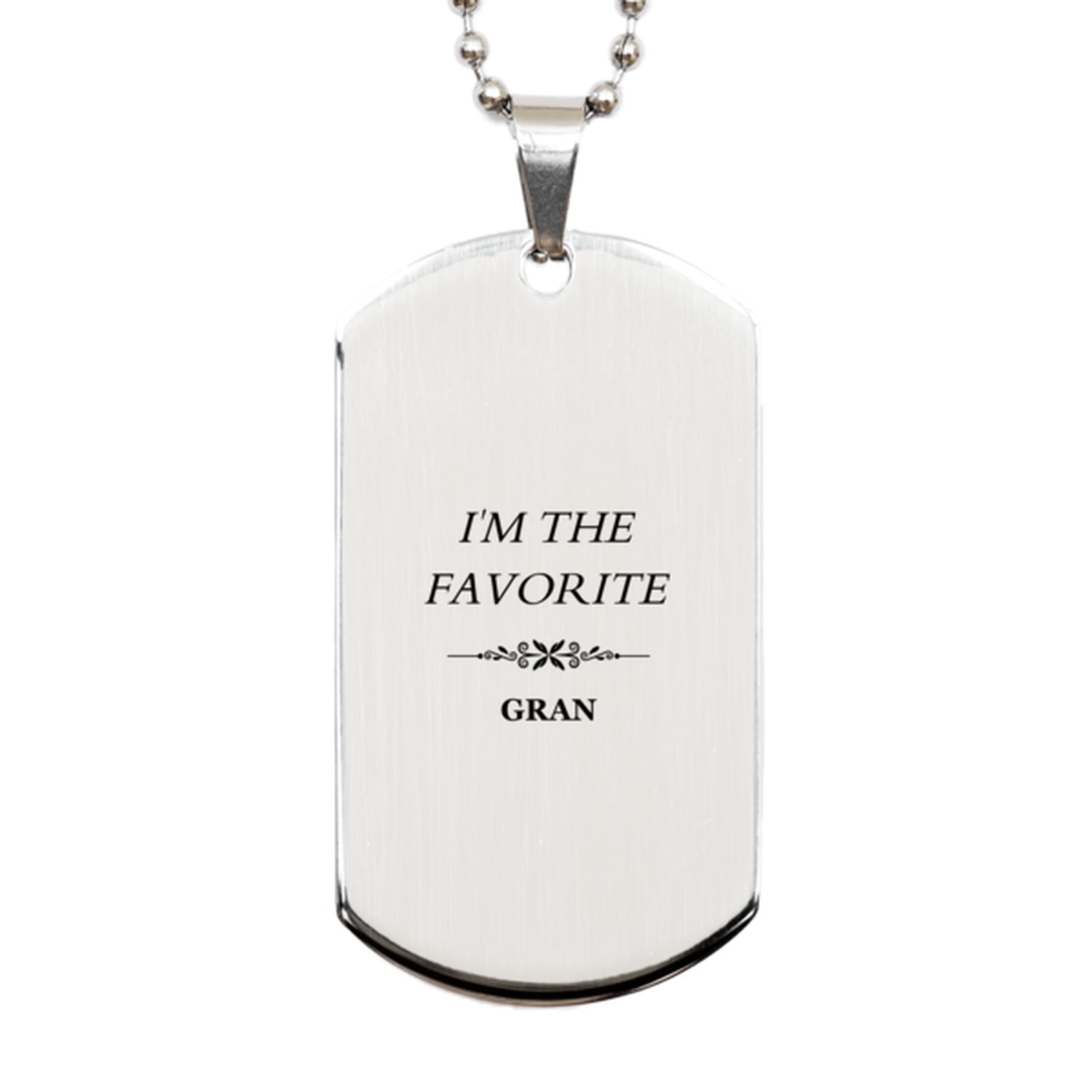 Silver Dog Tag for Gran - Unique Engraved Pendant for the Favorite Gran ...