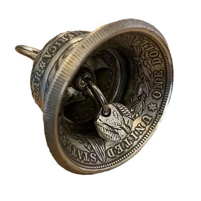 Silver Dollar Bell Home Decor Coin Craft Hangings Wall Hanging Decor ...