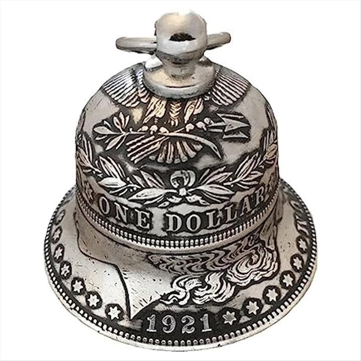 Silver Dollar Bell, Metal Hand Vintage Craft Jingle Bells, Mini Hanging ...