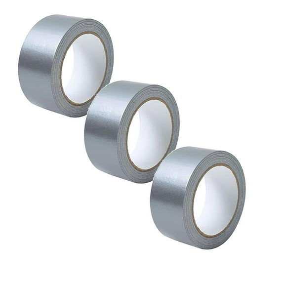 Silver Duct Tape 3 Rolls, Waterproof & All-Weather, No Residue, UV ...