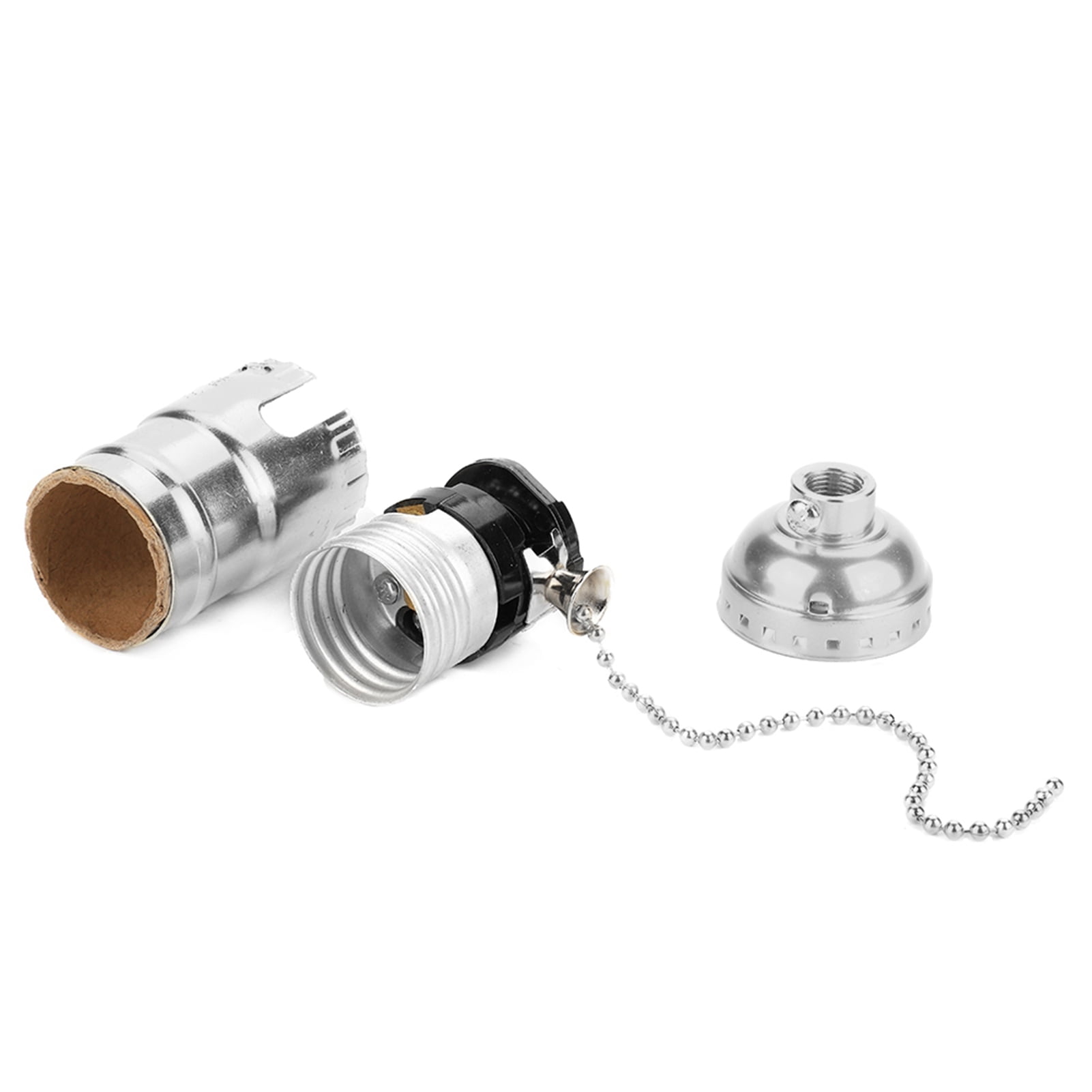 Lojalitet Silver E27 Aluminum Vintage Light Socket with Pull Chain Desk ...