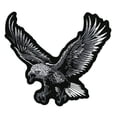 Silver Eagle Patch 9.5" | Freedom Patriotic | Embroidered Iron On ...