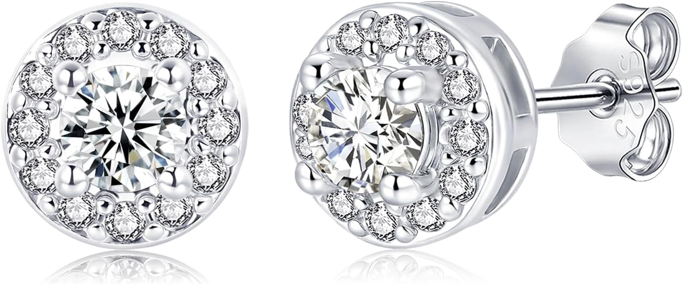 Silver Earrings Women Men, 925 Silver Studs Earrings, Earring Ear Studs ...