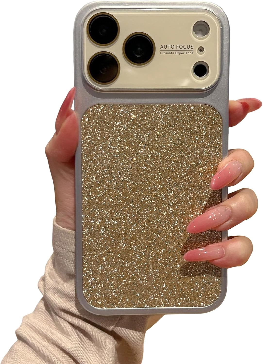 Silver Edge Bling Glitter Back Camera Protect Phone Case for iPhone ...