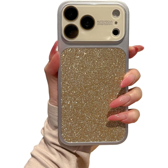 Silver Edge Bling Glitter Back Camera Protect Phone Case for iPhone ...