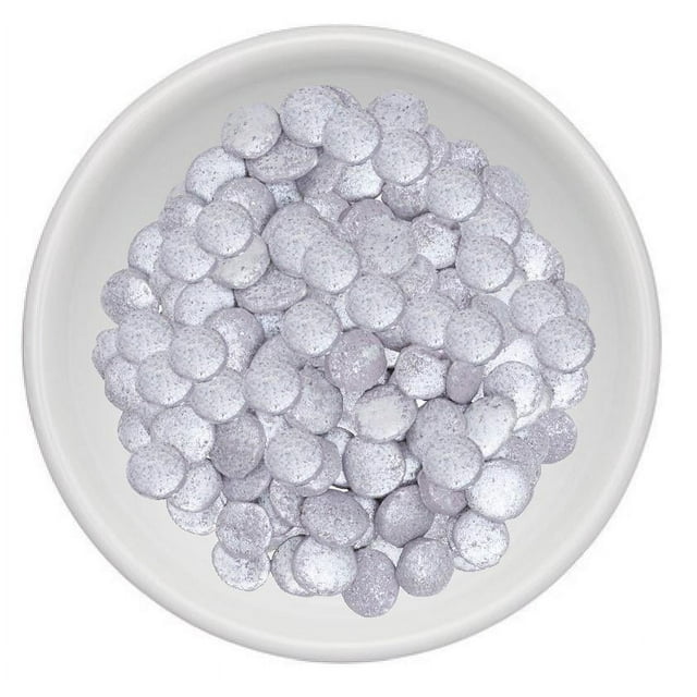 Silver Edible Sequin Confetti Sprinkles Quins for Cakes and Cupcakes 4 ...