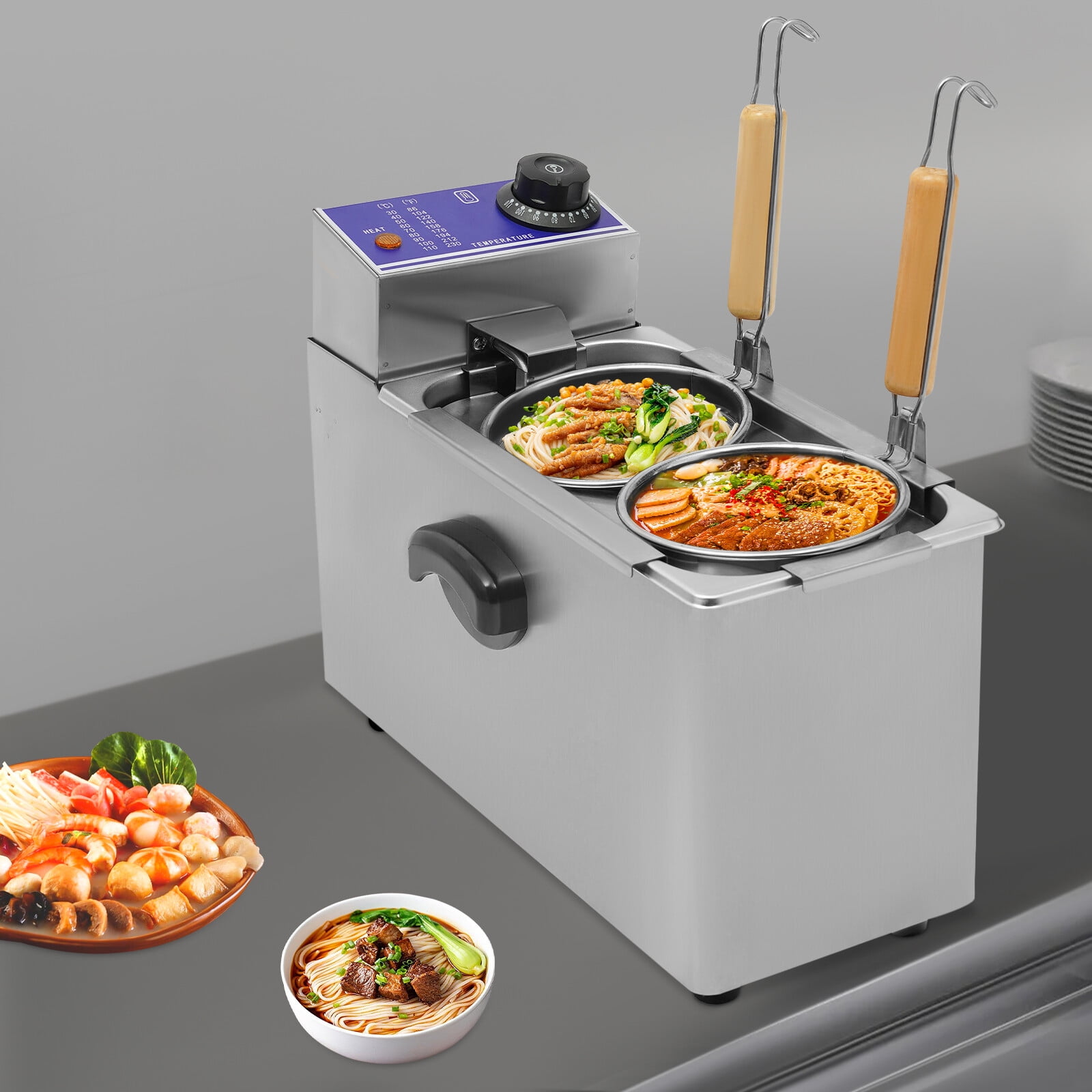 Silver Electric Noodles Cooking Machine Stainless Steel Commercial ...