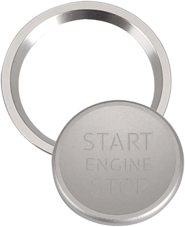Silver Engine Start Stop Push Button Cover Trim Compatible with Audi A5 ...