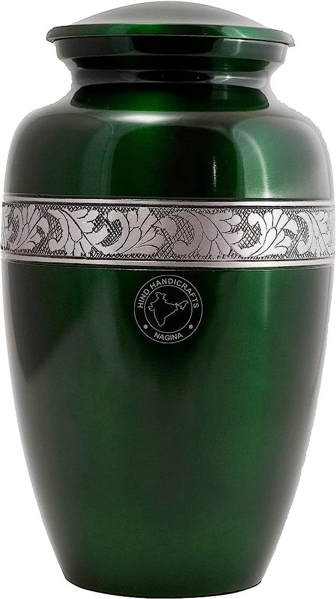 Silver Engraved Aluminium Cremation Urn for Human Ashes Adult ...