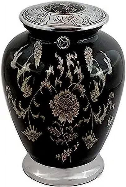 Silver Engraved Aluminium Cremation Urn for Human Ashes Adult ...