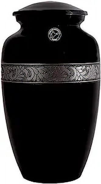 Silver Engraved Aluminium Cremation Urn for Human Ashes Adult ...