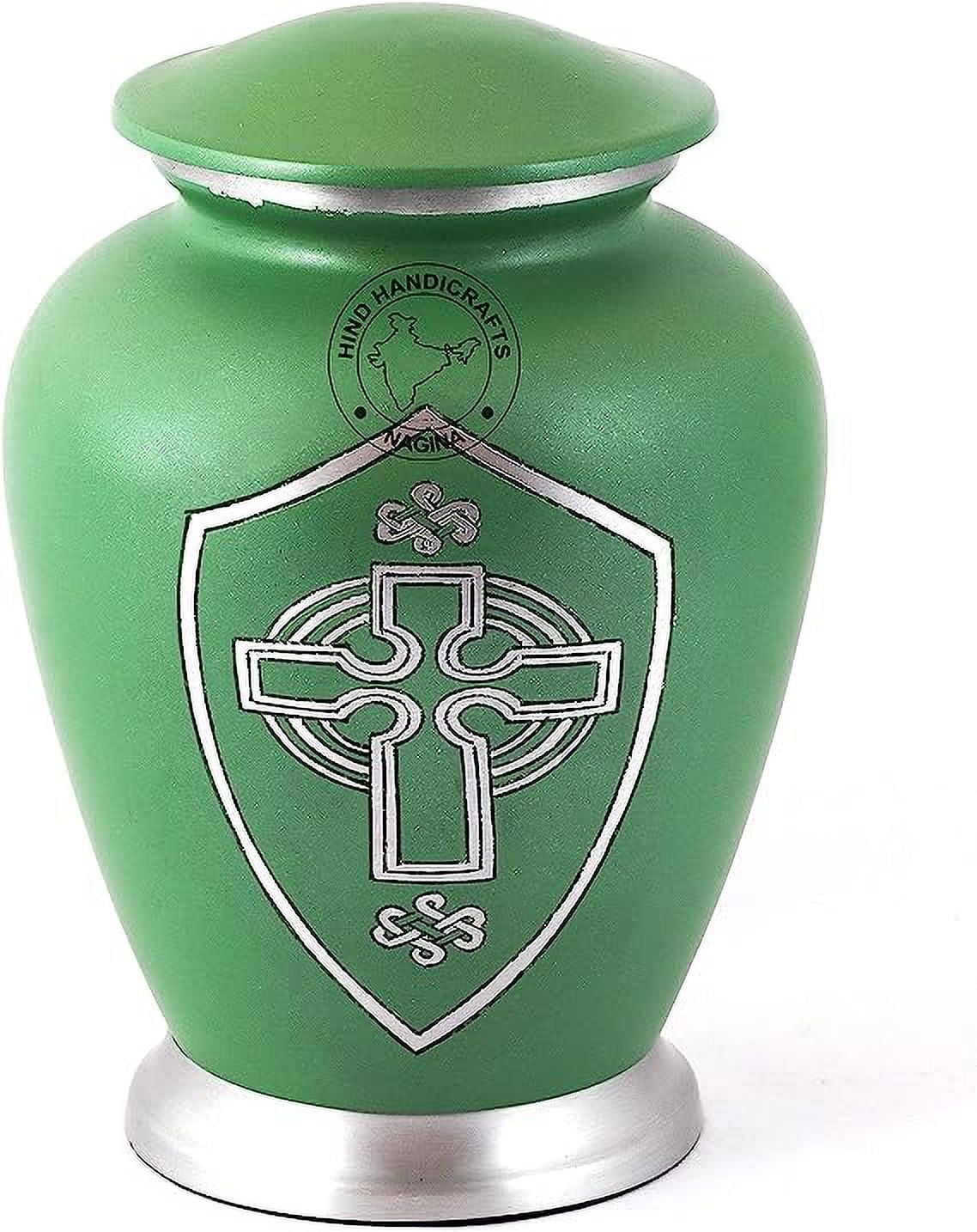 Silver Engraved Aluminium Cremation Urn for Human Ashes Adult ...