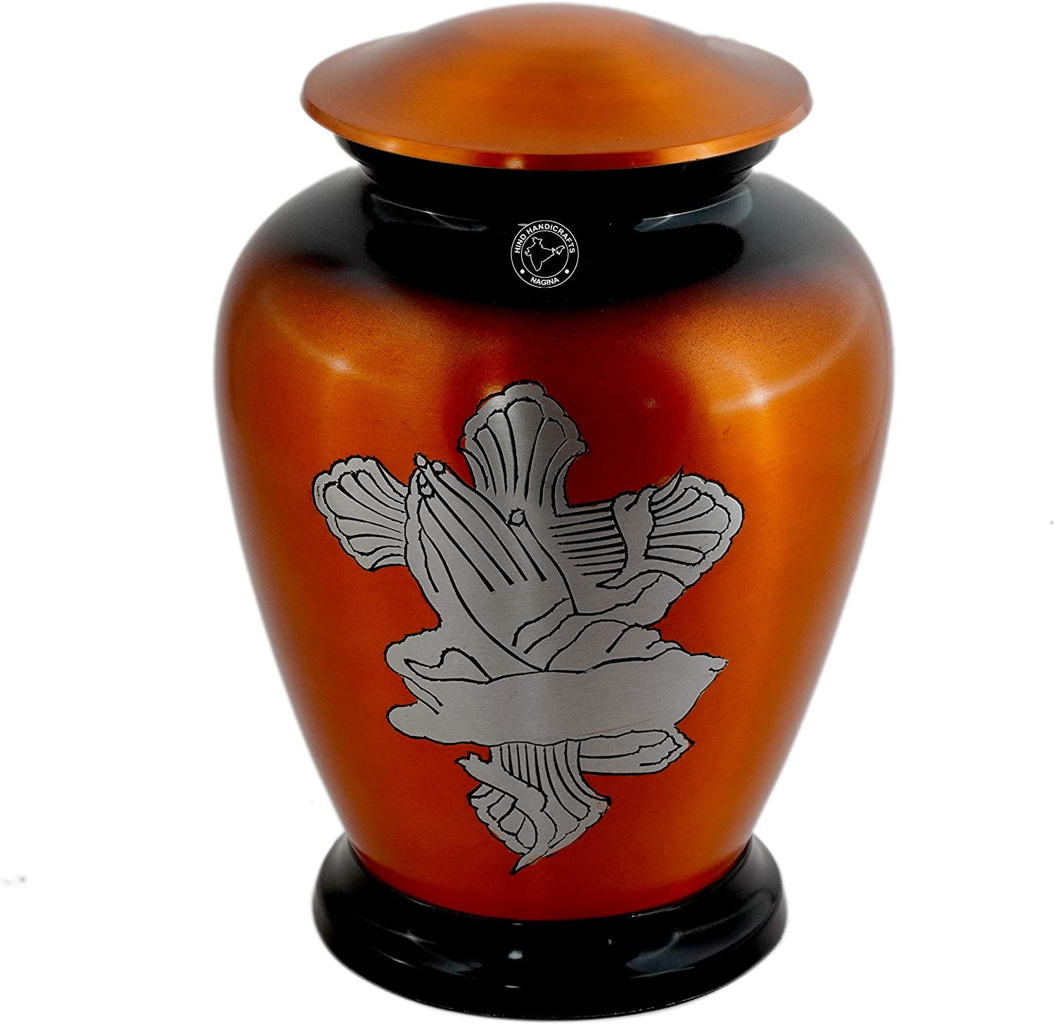 Silver Engraved Aluminium Cremation Urn for Human Ashes Adult ...