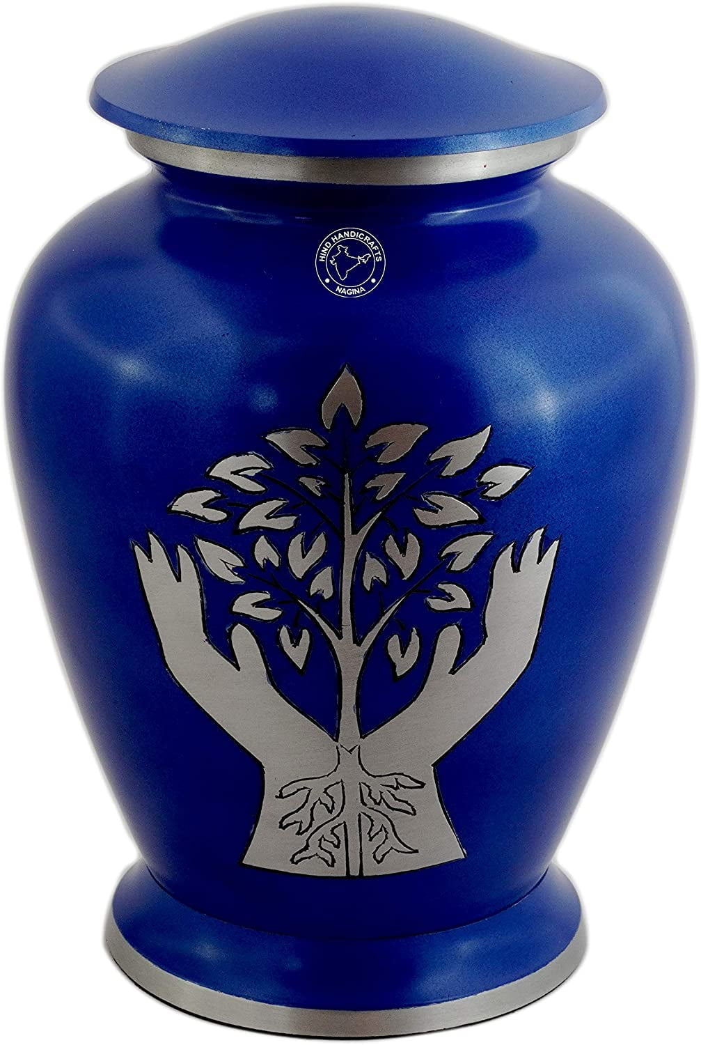 Silver Engraved Aluminium Cremation Urn for Human Ashes Adult ...